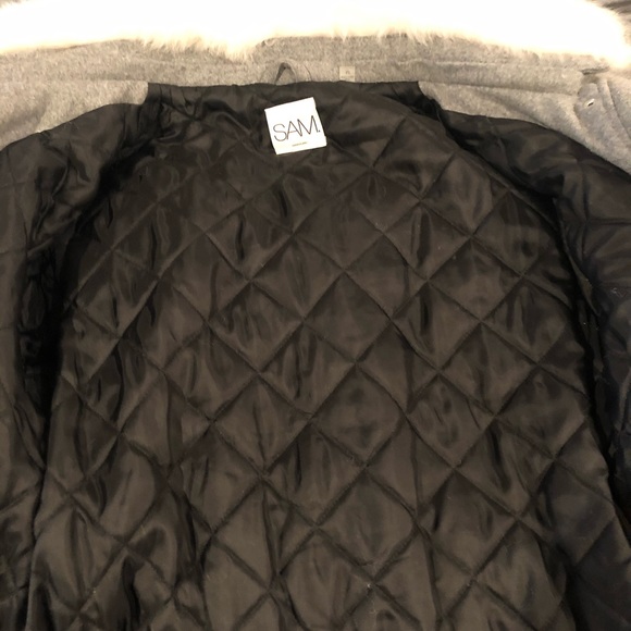 SAM. | Jackets & Coats | Sam Devon Shearling Lamb Collar Hooded Jacket ...